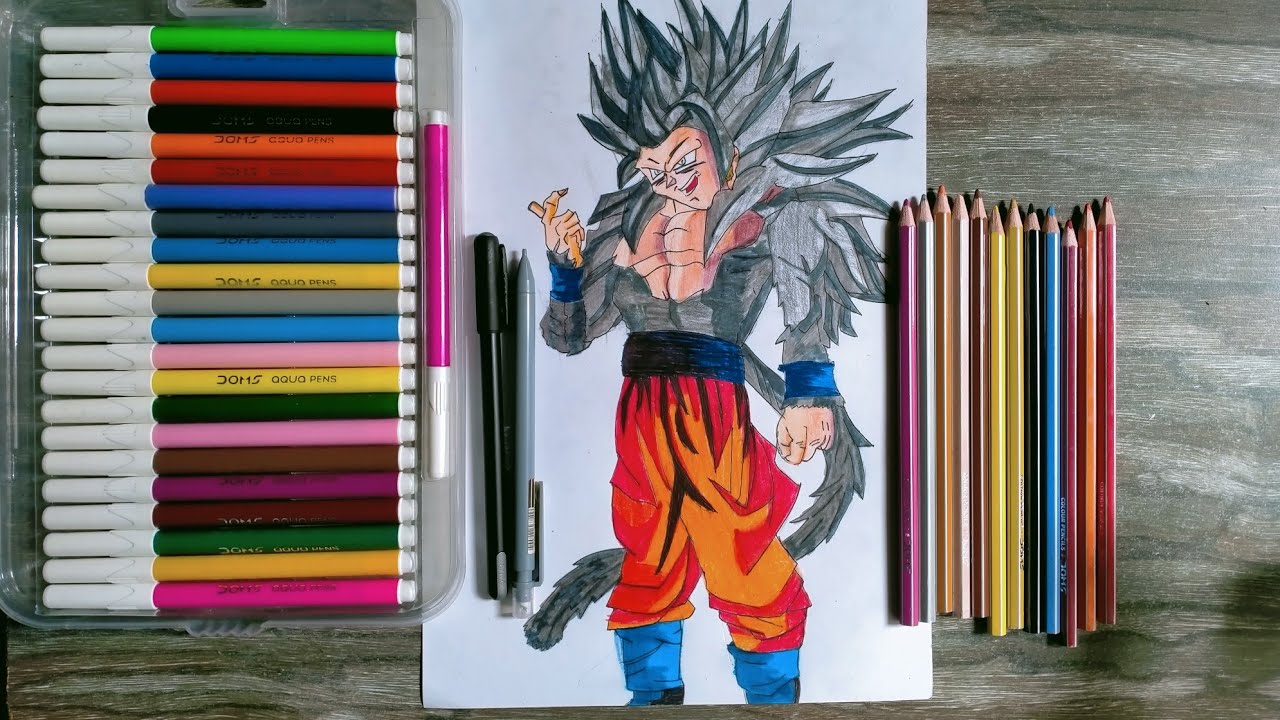 How to draw Goku SSJ5 fight 🔥|| Dragon Ball super: super hero||Step by ...