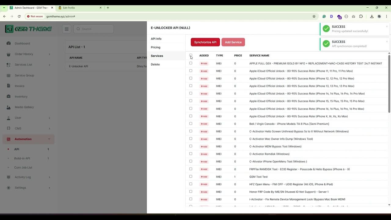 How To Connect Dhru Fusion API and Add Service - YouTube
