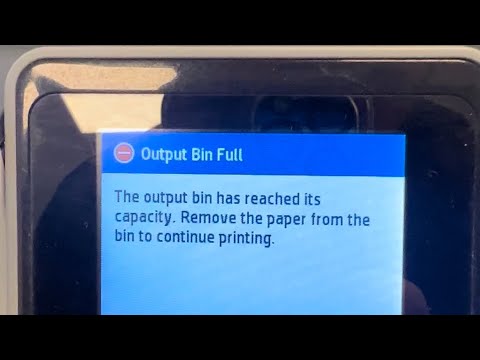 Officejet Pro 9023 output bin full - YouTube