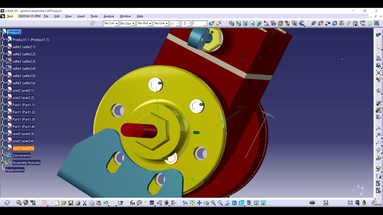 Twin Engine Design In Catia | Piston Assembly Part -03 | Advanced ...