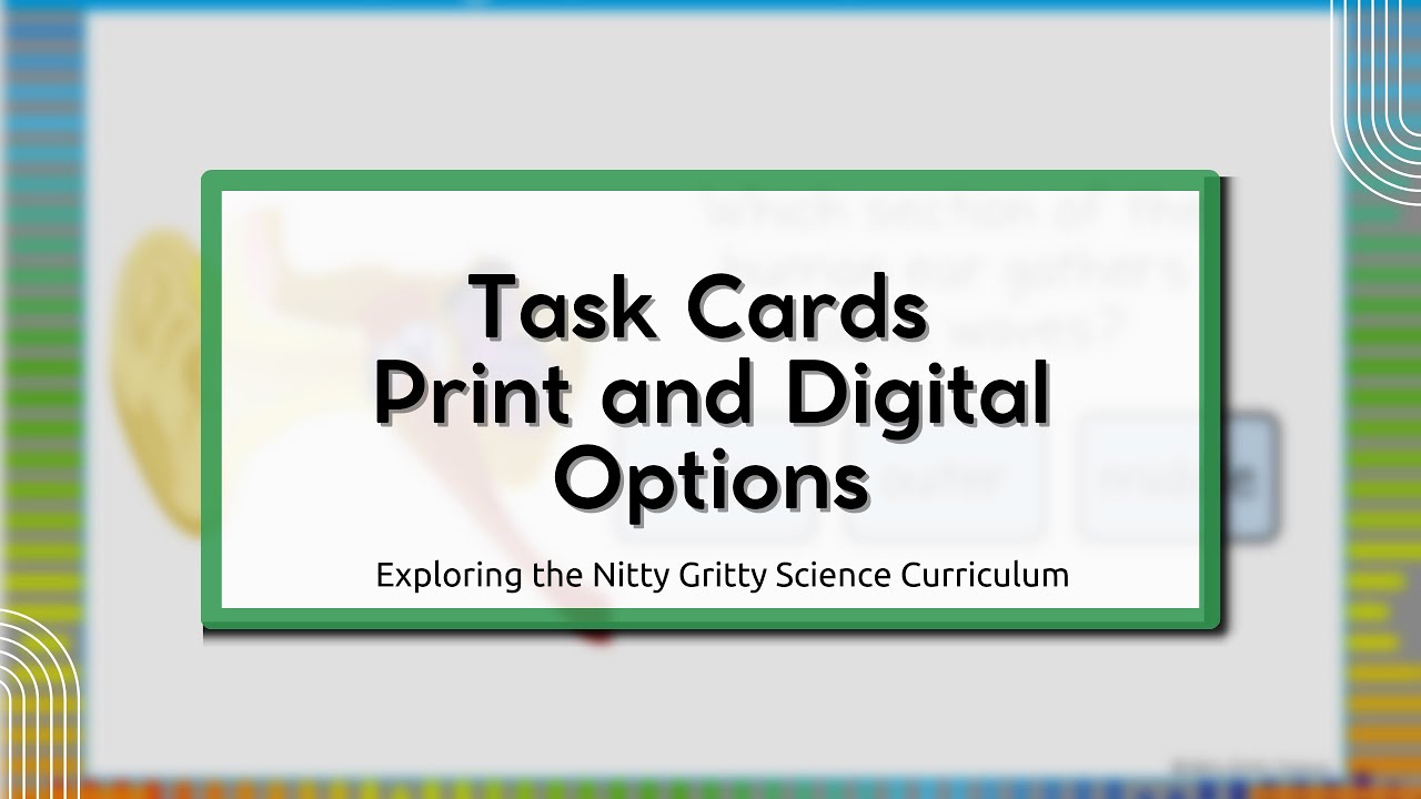Task Cards: Print and Digital Options from Nitty Gritty Science ...
