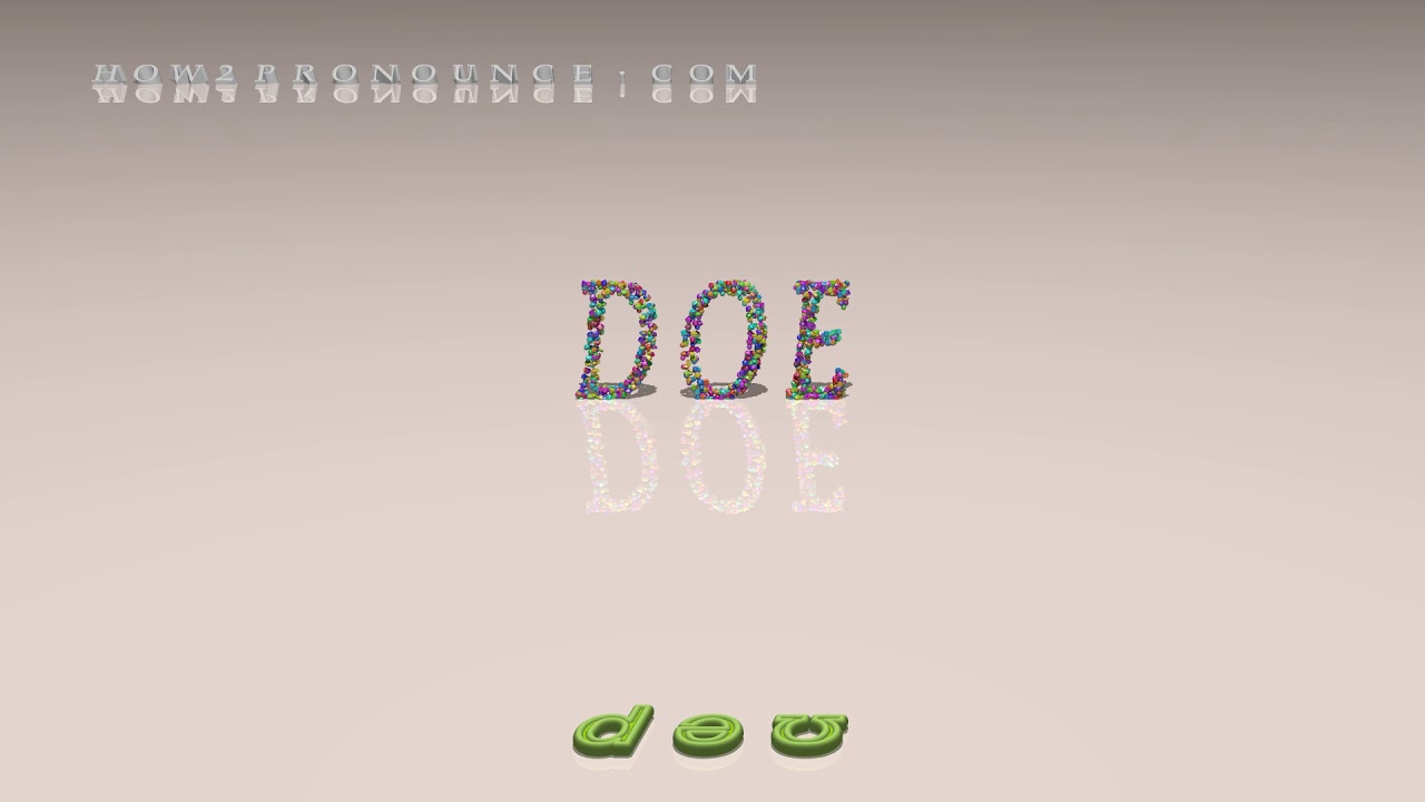 doe - pronunciation + Examples in sentences and phrases - YouTube