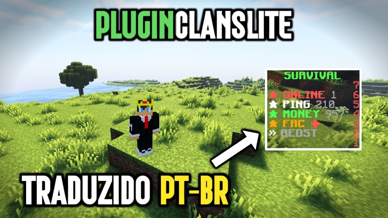 PLUGIN CLANS LITE TRADUZIDO PT-BR (SERVIDOR MINECRAFT) - YouTube