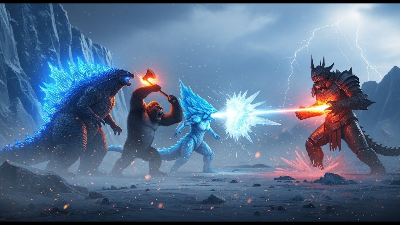 Godzilla & Kong vs Shimo: The Rise of the Ice Titan (Final Battle Scene ...