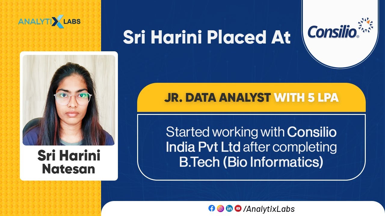 Sriharini's Journey: From Bio Fresher to 5 LPA Data Analyst (Consilio ...