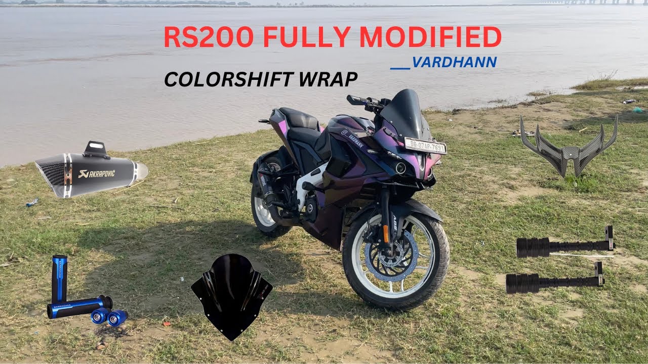 RS200 Fully Modified | Color-shift WRAP | Worth 20000 | RS200 Burner ...