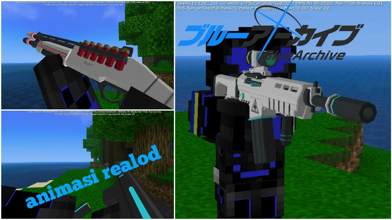 addon blue archive, senjata 3D di [minecraft] 1.20+ - YouTube