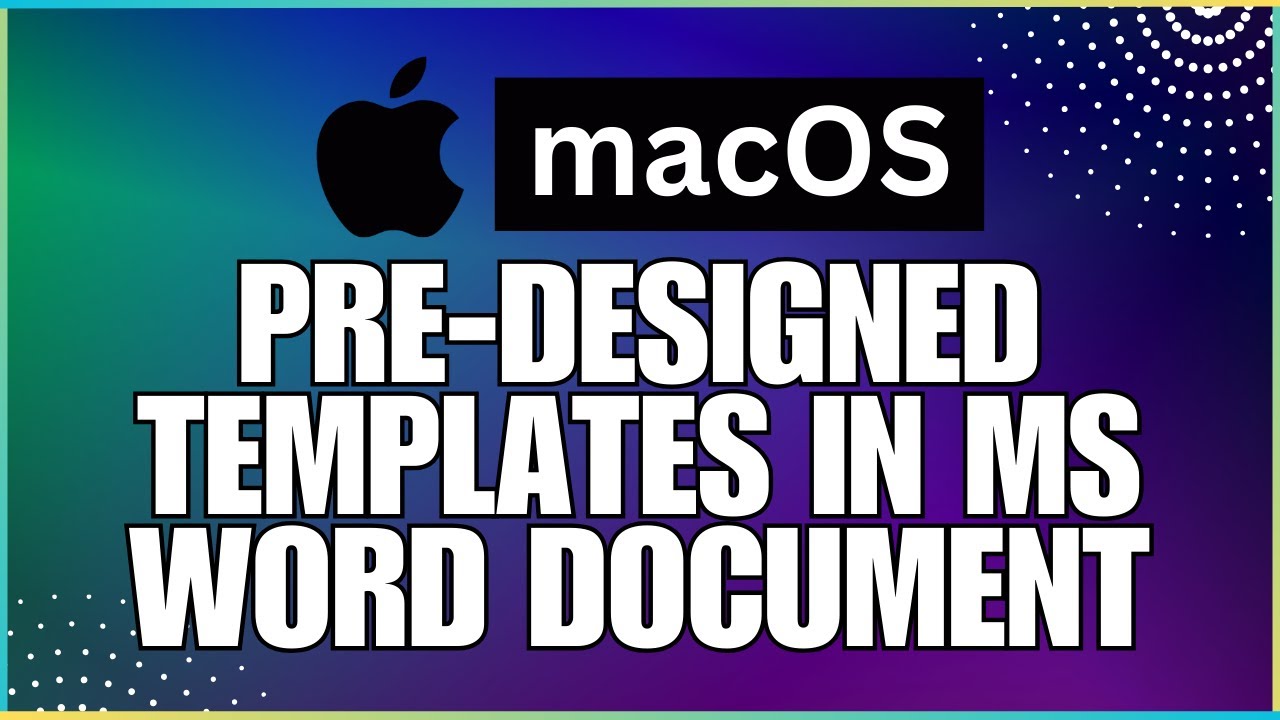 How to Use Pre-Designed Templates For Various Types of Word Documents ...