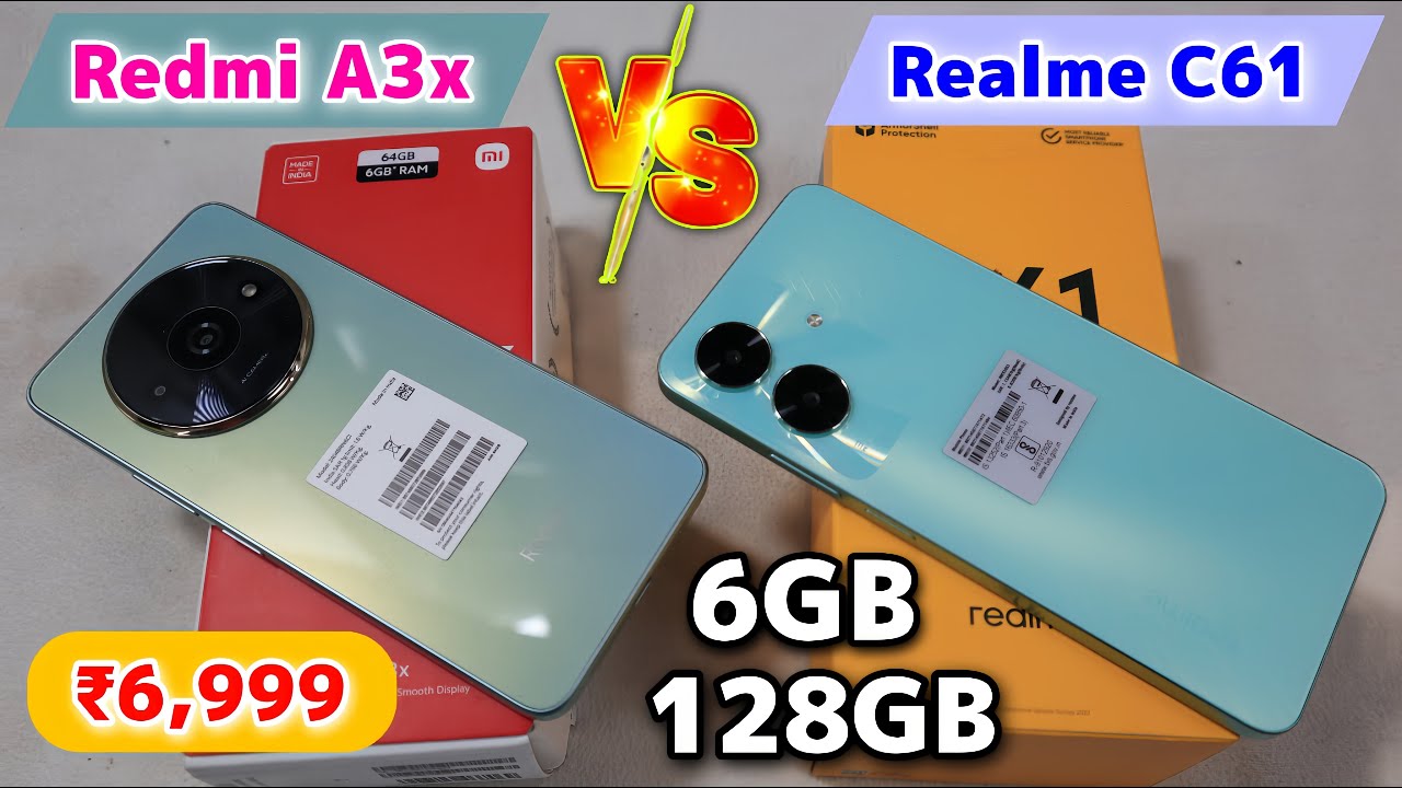 Redmi A3x Vs Realme C61 Compression || Which Should You Buy ? - YouTube