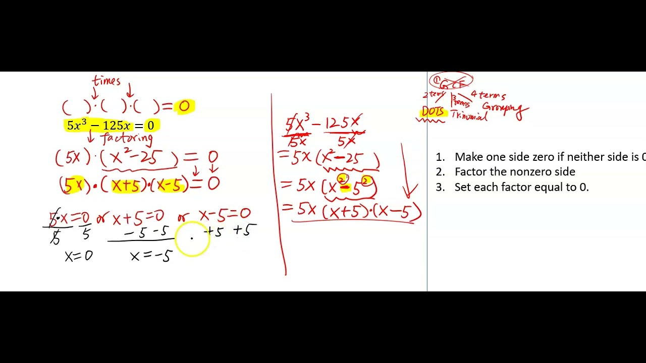 Use Factoring to Solve Equations - YouTube