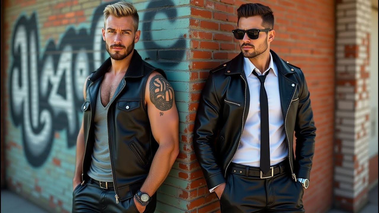 Leather and Style: How Men Create Spectacular Looks. - YouTube