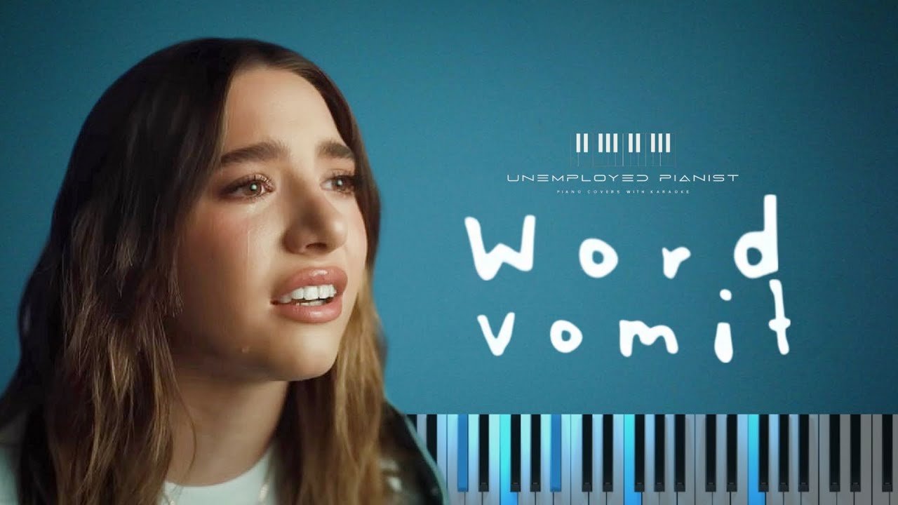 kenzie - word vomit (Piano cover | Tutorial | Karaoke) - YouTube