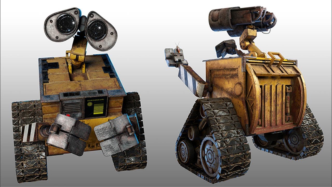 Wall-E 3D Modeling & Texturing 360 Turntable | Jasmine Chang - YouTube