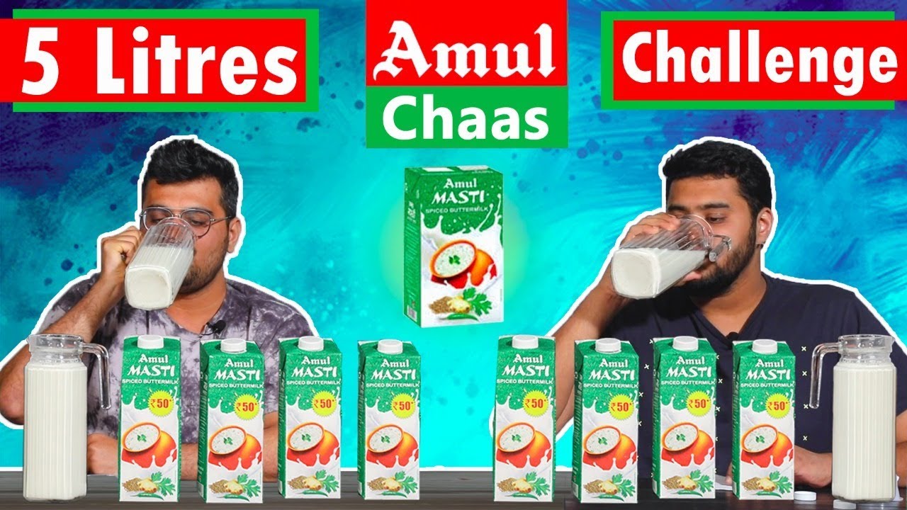 5 LITRES CHAAS DRINKING CHALLENGE | Butter Milk/Chaas Challenge | मसाला ...