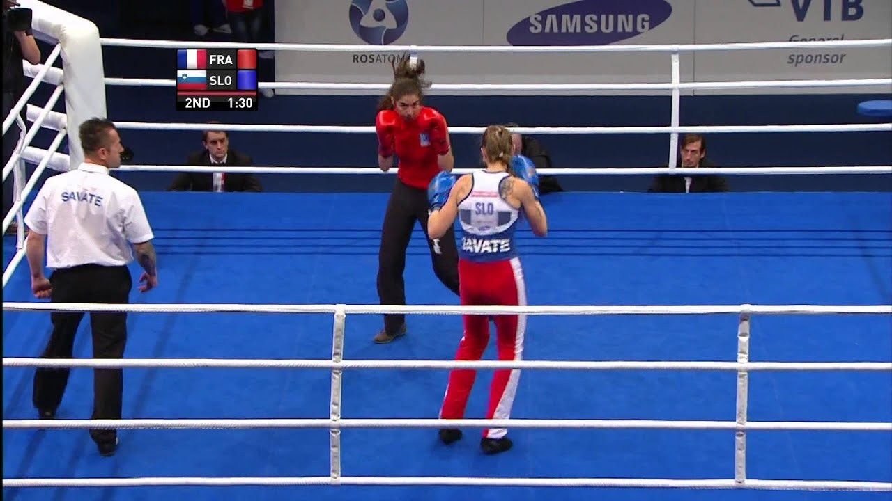 Savate Womens Combat 70kg Final - YouTube