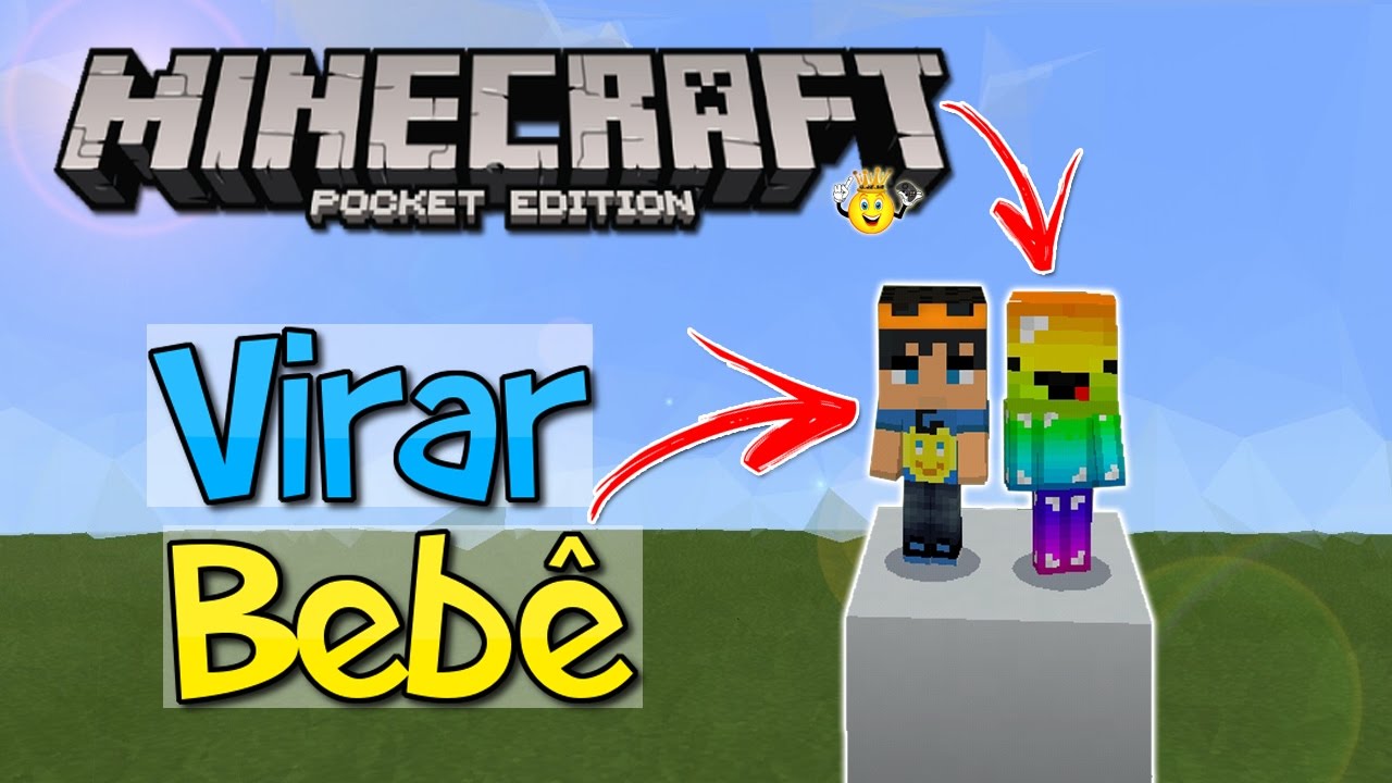 ⭐️Como Virar Bebê no Minecraft PE 👶 - YouTube