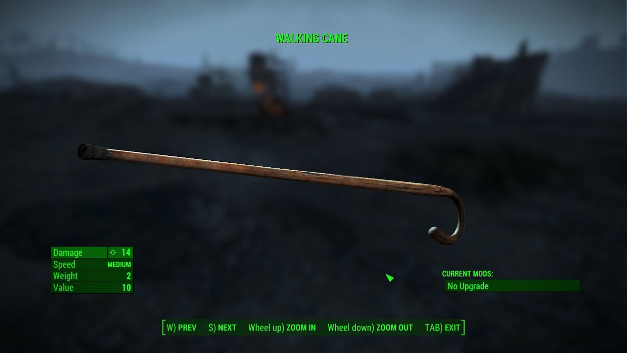 Fallout 4 Weapons - The Walking Cane - YouTube