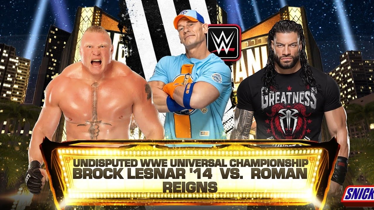 Roman Reigns vs Brock Lesnar & John Cena is Special Guest Referee #wwe ...
