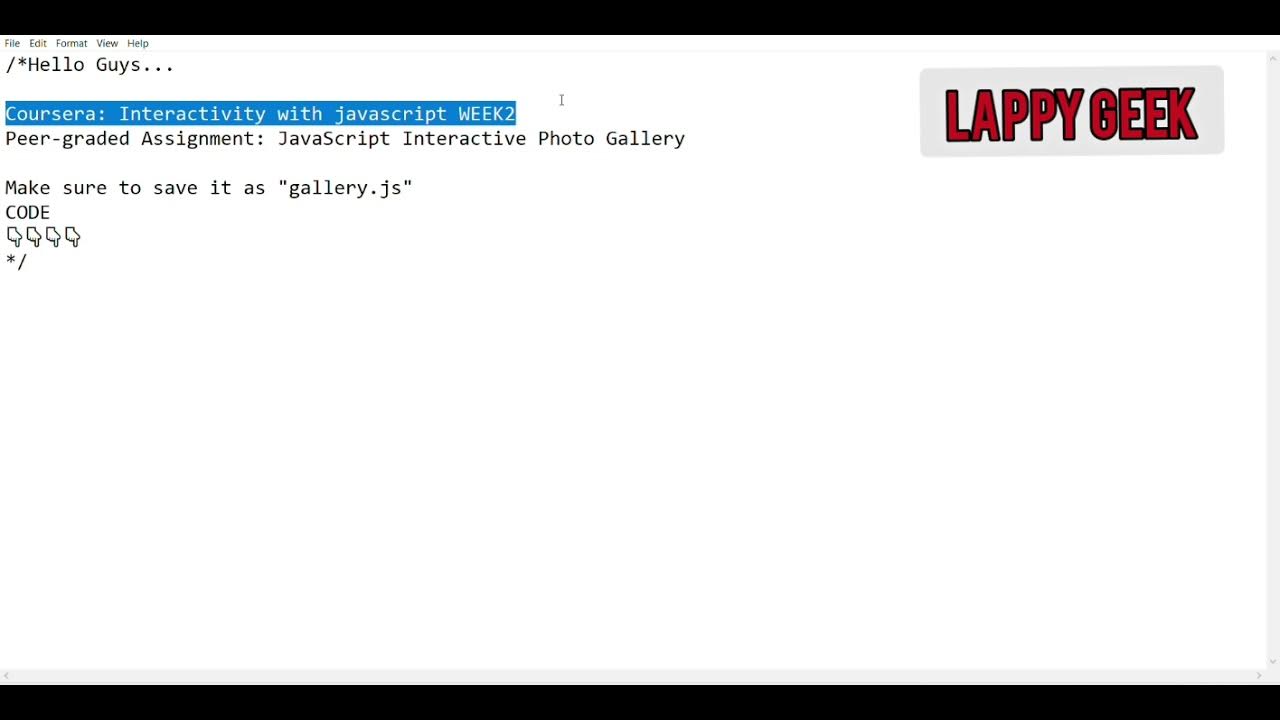 Coursera: Interactivity with Javascript week 2 Peer-graded Assignment - YouTube