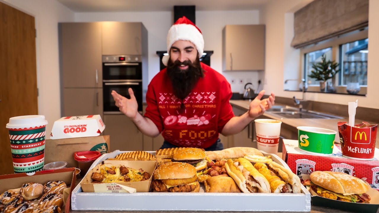 THE ULTIMATE FESTIVE FAST FOOD MENU CHALLENGE | XMAS 2020 SERIES ...
