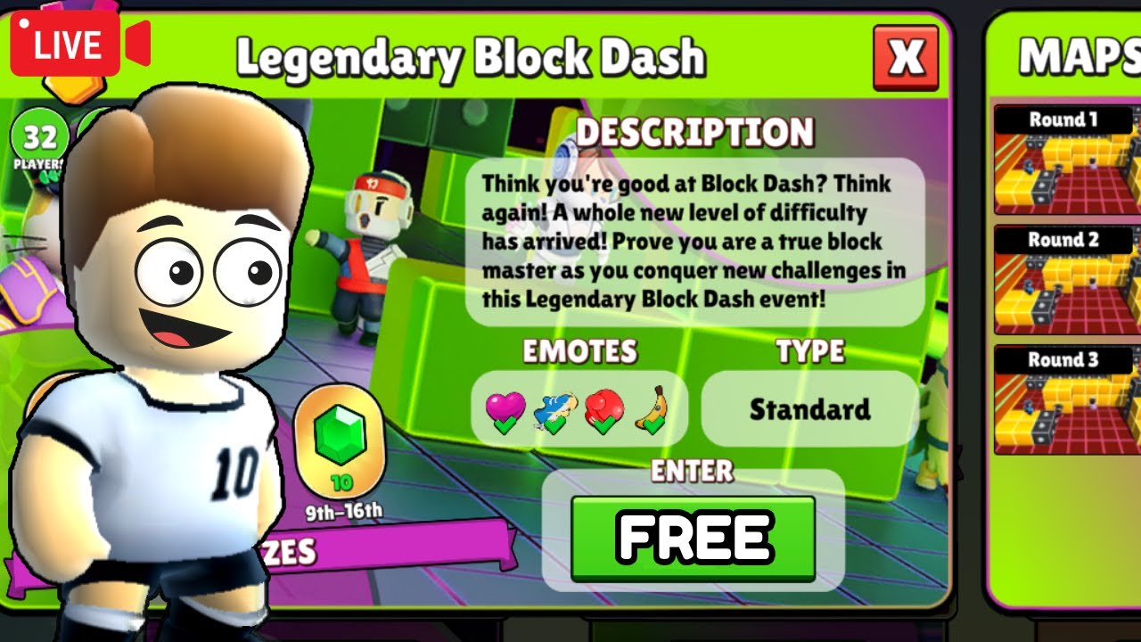 [LIVE] PLAYING LEGENDARY BLOCK DASH AND REGULAR BLOCK DASH! - YouTube