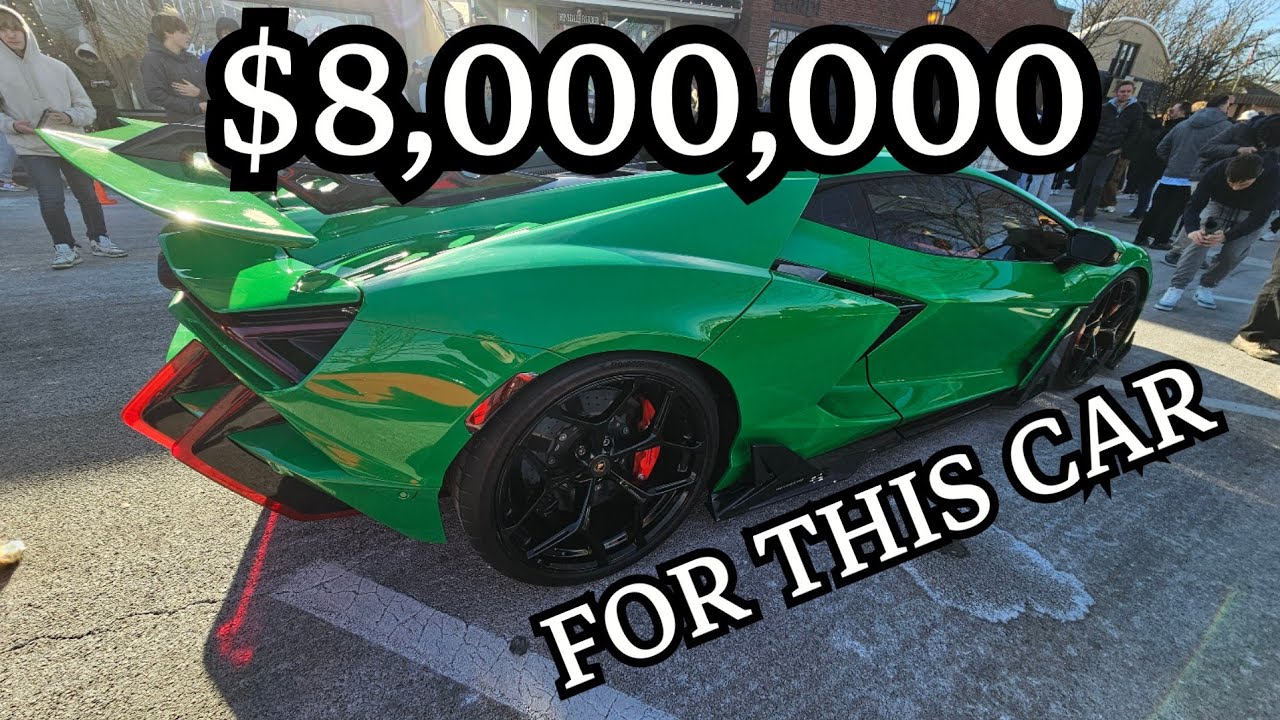 Creative Bespoke's Lamborghini Revuelto crashes Chicago toy drive - YouTube