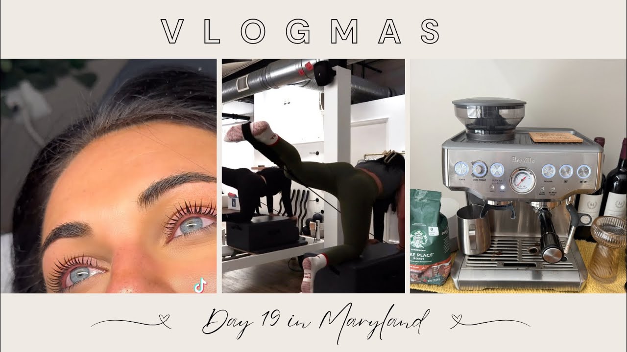 VLOGMAS 19 | present haul, first lash lift, sweetgreen order, Breville ...