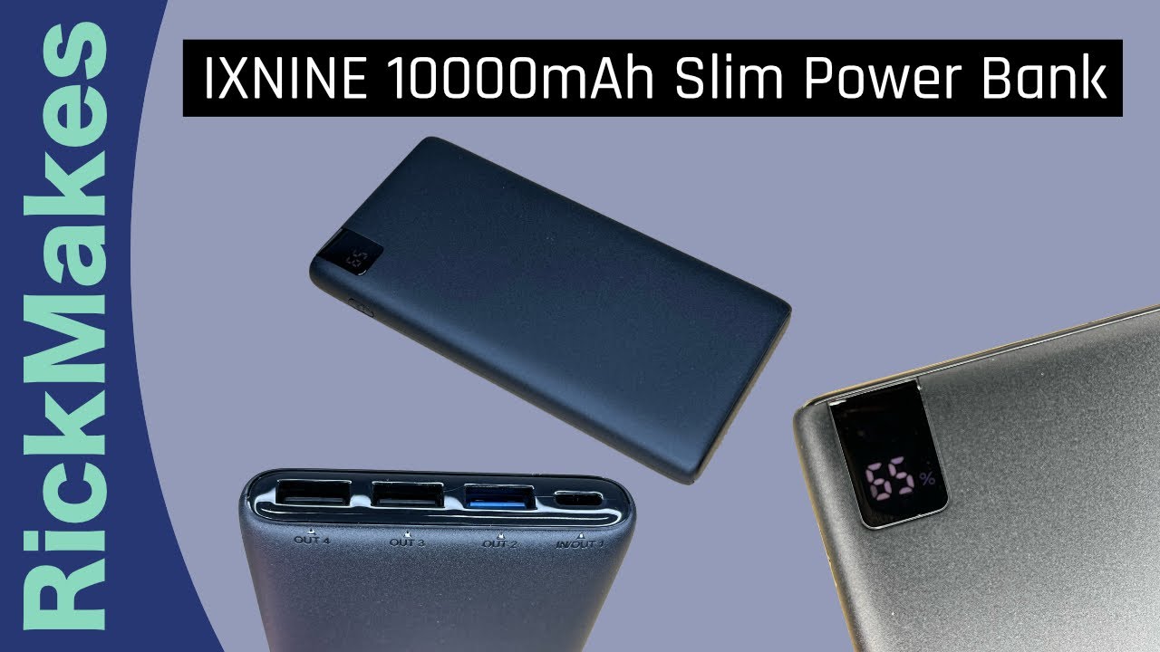 IXNINE 10000mAh Slim Power Bank - YouTube