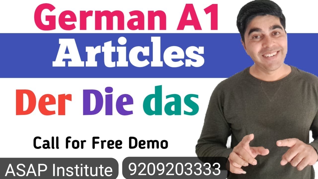 Learn Articles in German language | der, die, das, die | ein, eine, ein ...