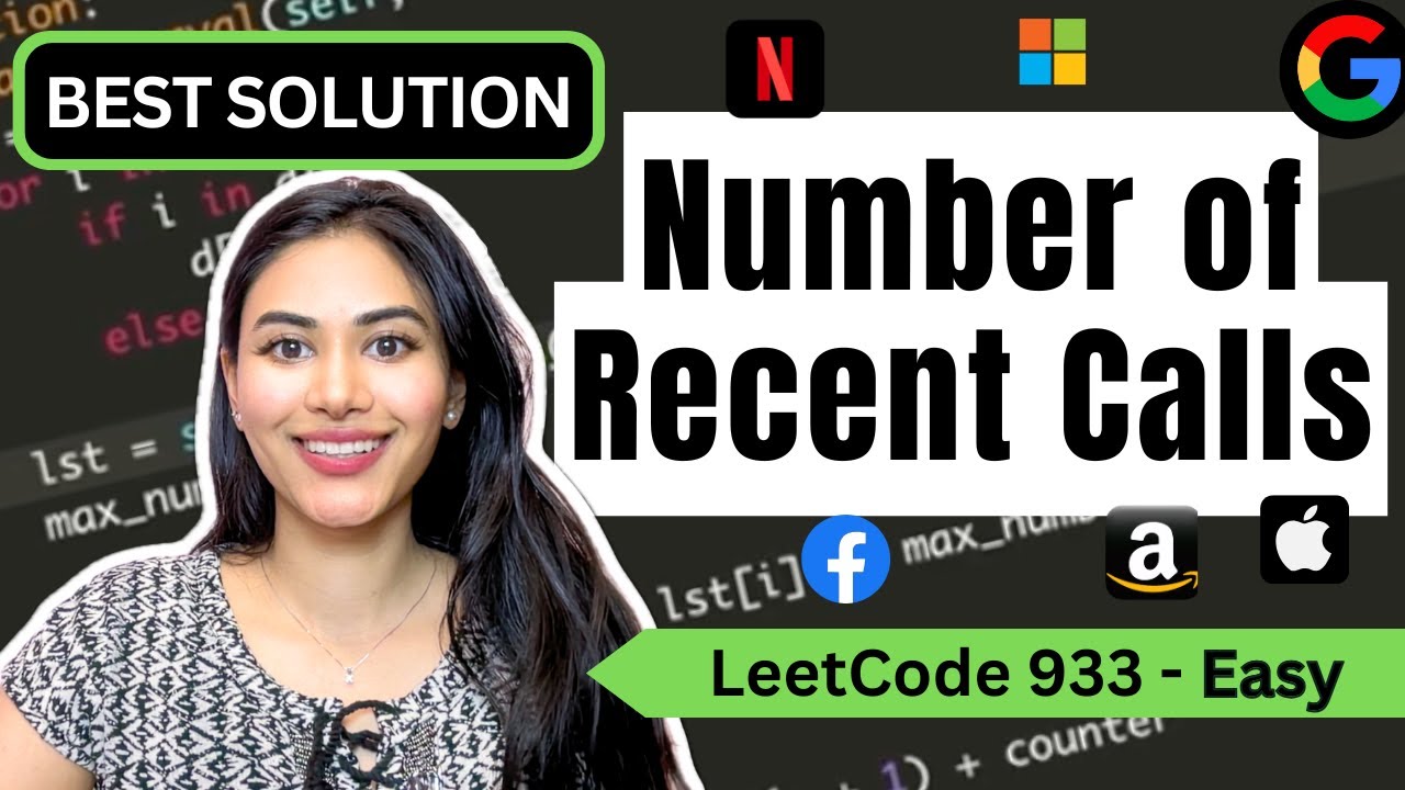 Number Of Recent Calls Leetcode 933 Leetcode Leetcode75 Youtube 4429