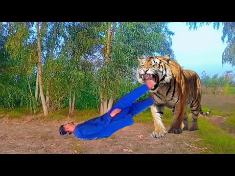 tigers attack on man/tiger in forest , tiger vs loin - tiger - YouTube