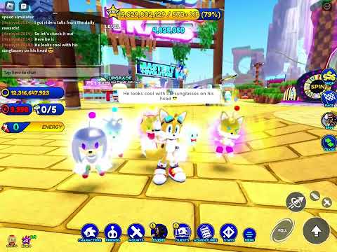 Showcasing riders tails in sonic speed simulator! - YouTube