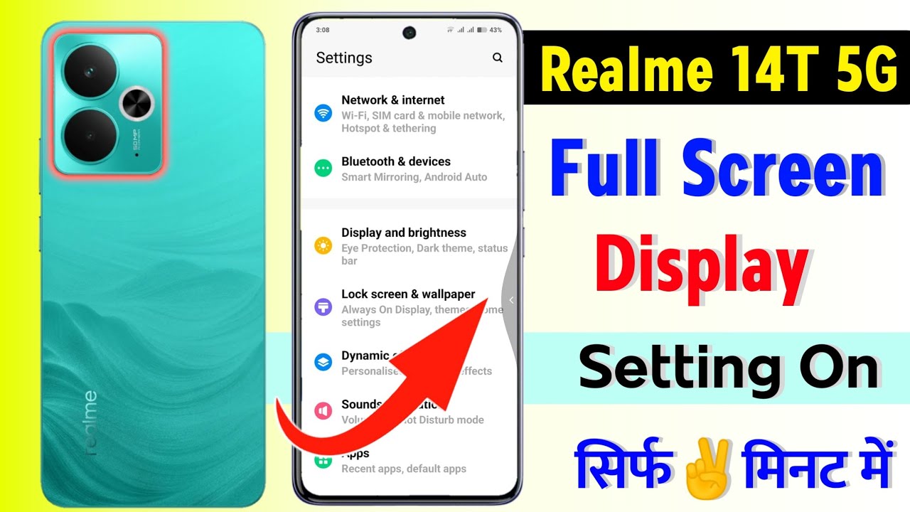 realme 14t full display app setting | realme 14t app full display me ...