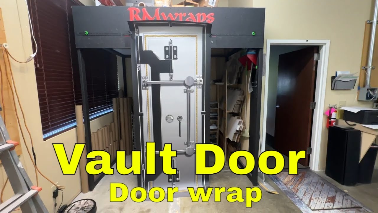 Vault Door Custom Printed Vinyl Door wrap - YouTube