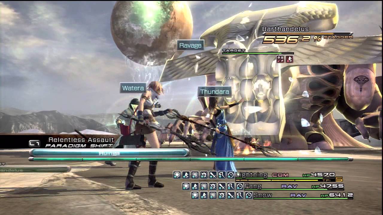 Final Fantasy XIII - Barthandelus (II) - Stage 8 crystarium - 0:29 ...