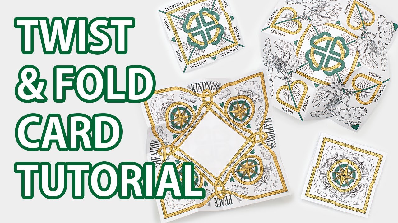Twist & Fold Card Making Tutorial - DIY Origami, Template available on ...