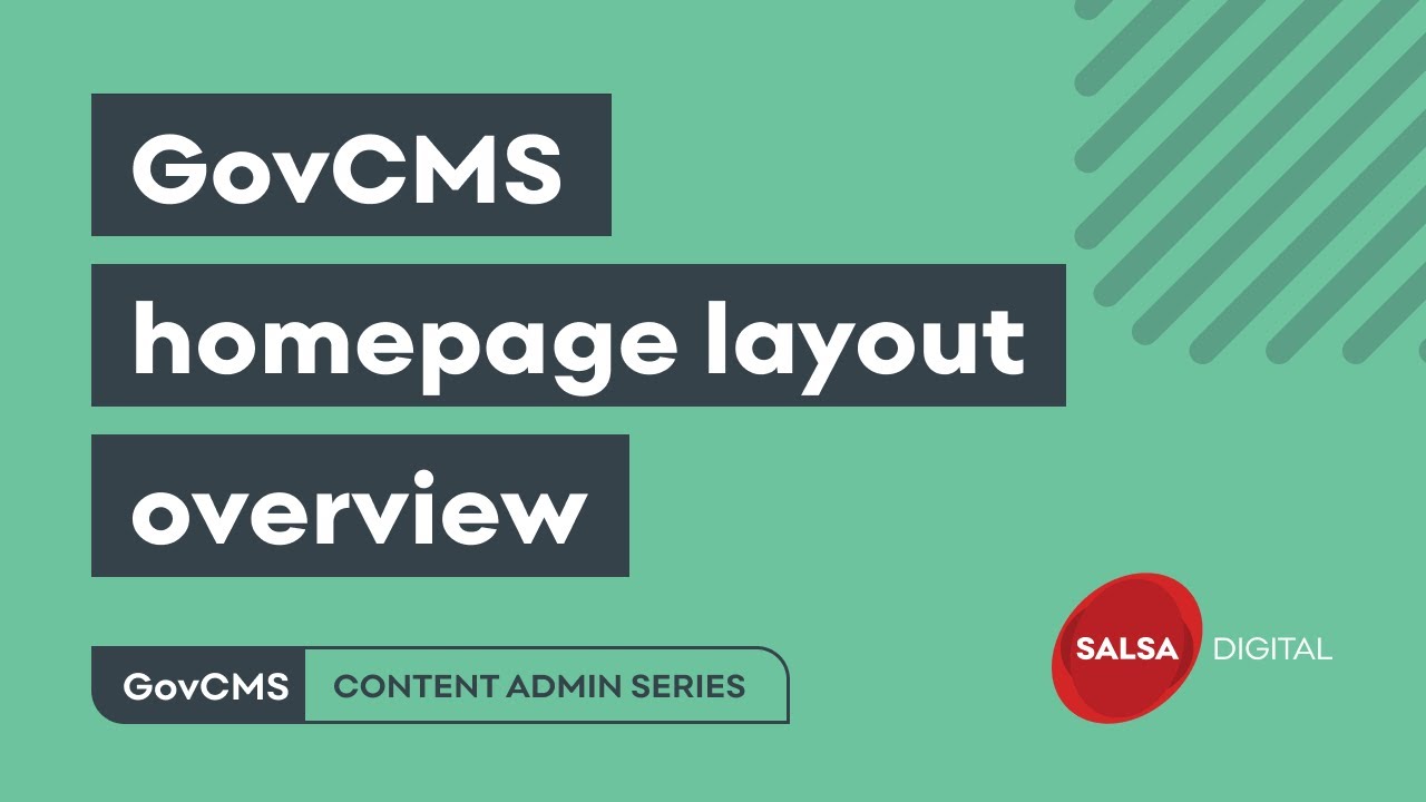 GovCMS homepage layout overview - YouTube