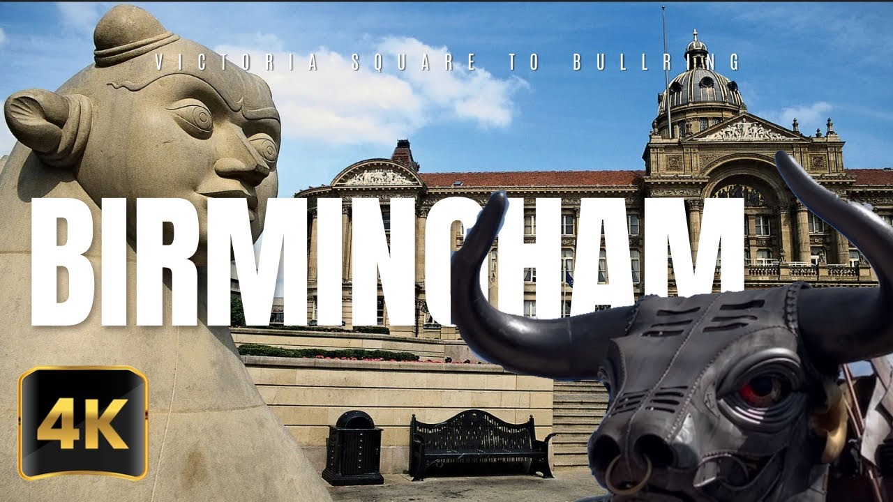 Birmingham Walking Tour - Victoria Square to Bull Ring 4K - YouTube