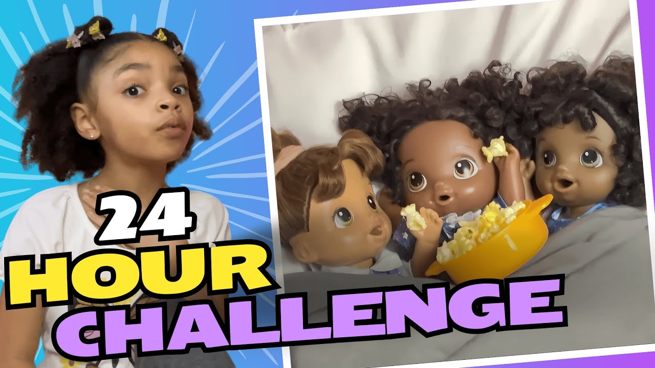 Baby Alive Sleepover! 24-Hour Fort Challenge, Popcorn, Movie Night ...