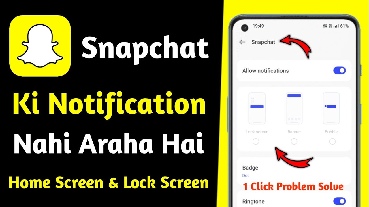 snapchat ka notification nahi aa raha hai | snapchat notification not ...