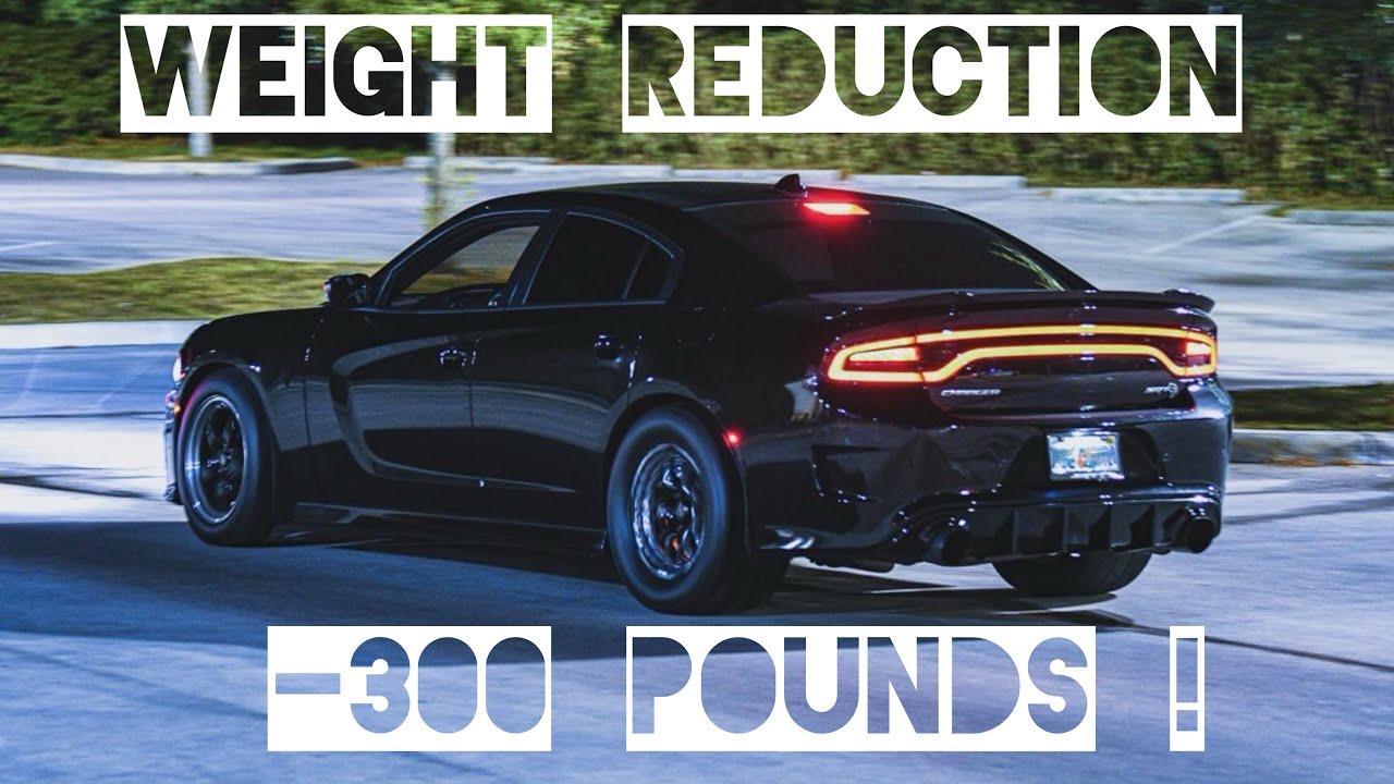 Weight reduction dodge charger/challenger hellcat - YouTube