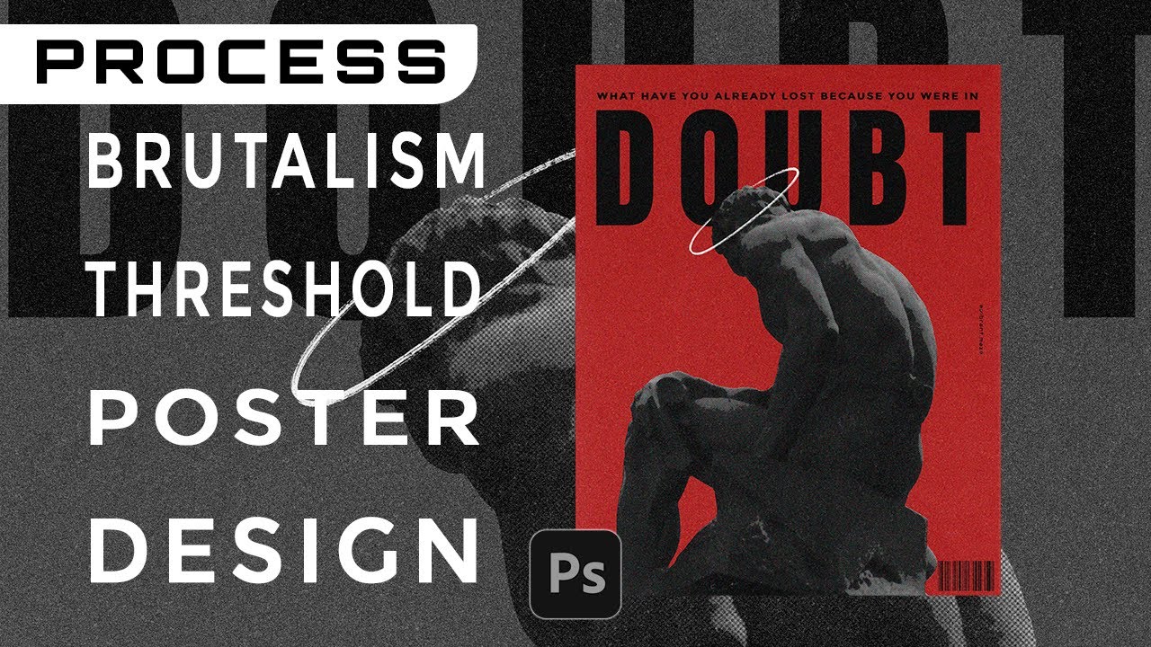 How To Make a Brutalism Threshold Poster Design - Photoshop Tutorial ...