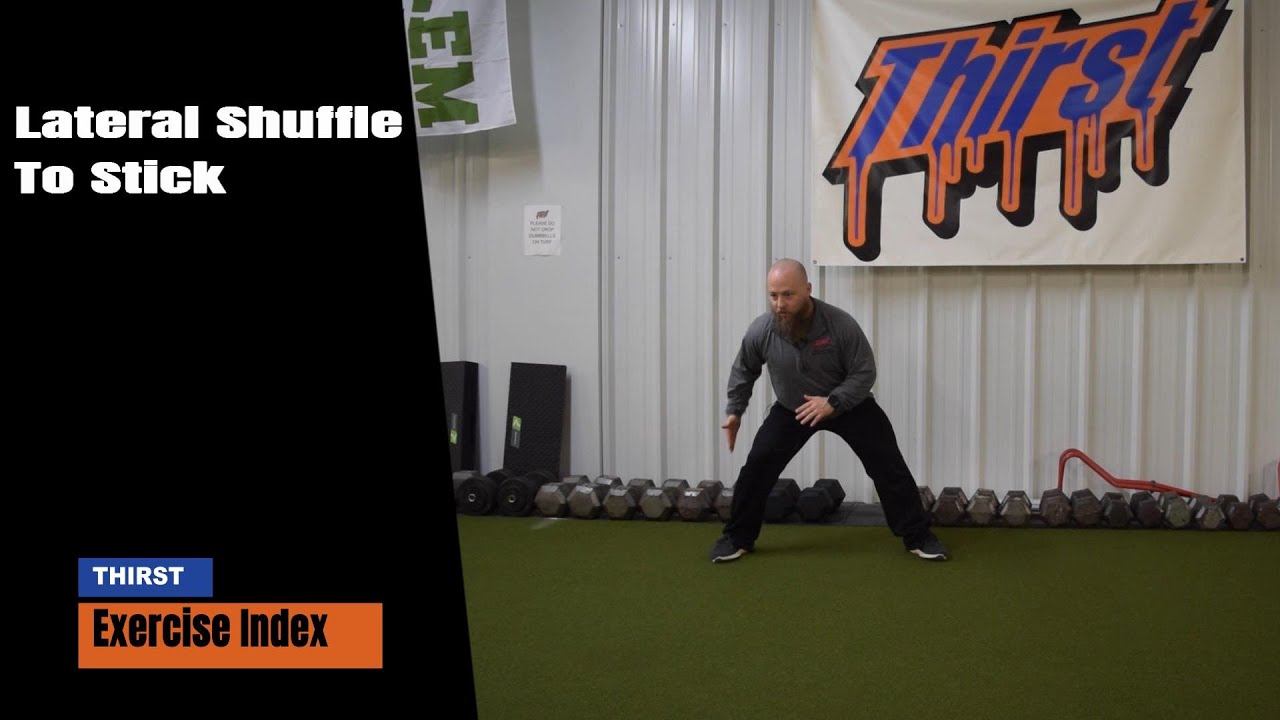 Lateral Shuffle To Stick - THIRSTgym.com - YouTube