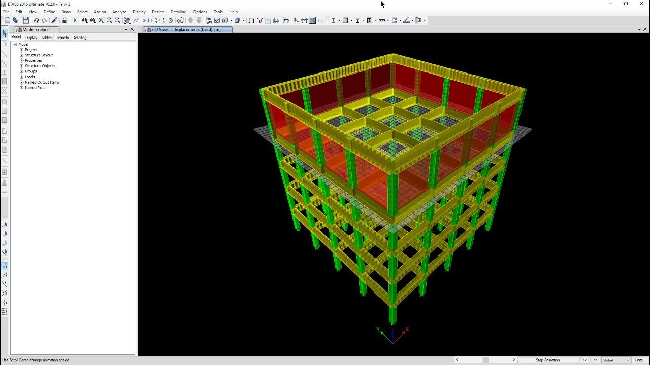 Elevated Rectangular water tank design by ETABS Tutorial - YouTube