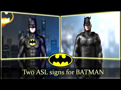 Two ASL signs for BATMAN - YouTube