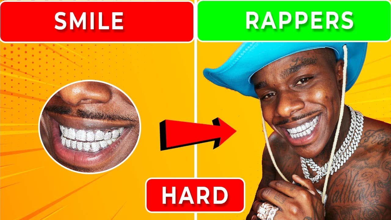 Guess The Rapper By Their Smile ⭐😁 | 99% will Fail | HARD VERSION | Rap ...