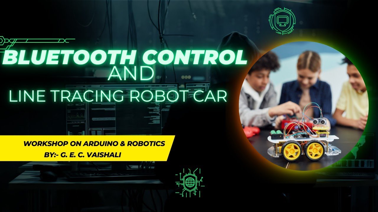 BLUETOOTH CONTROL & LINE TRACING ROBOT CAR|| G.E.C.VAISHALI CAMPUS ...