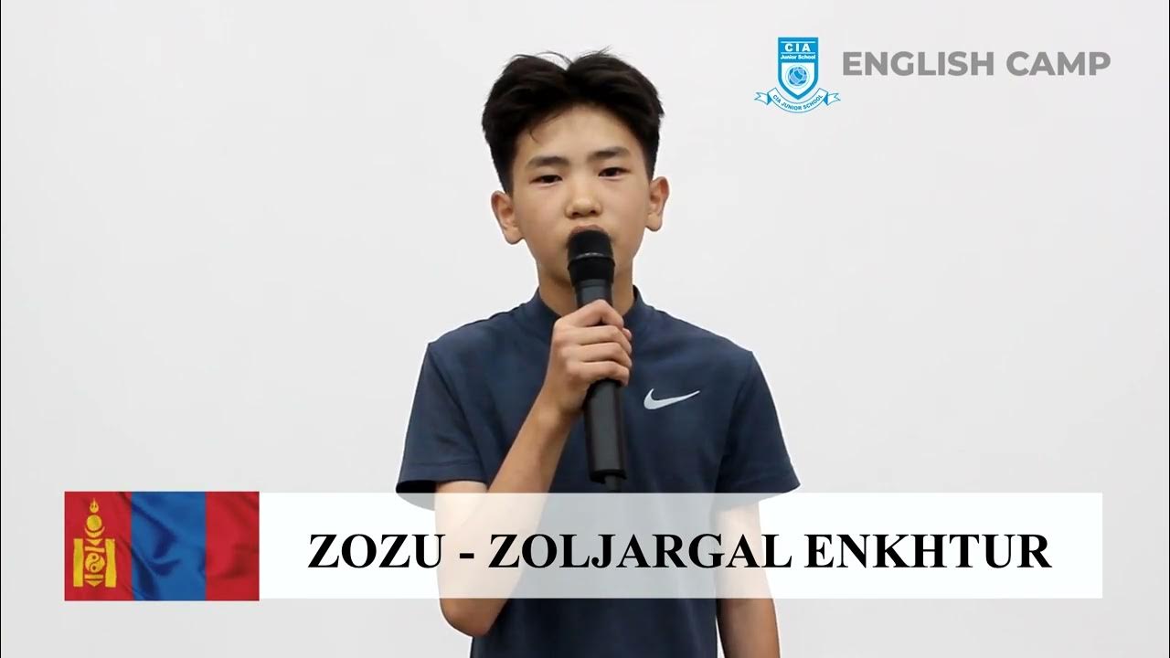 CIA Junior English Camp Speech - Zoljargal Enkhtur - YouTube