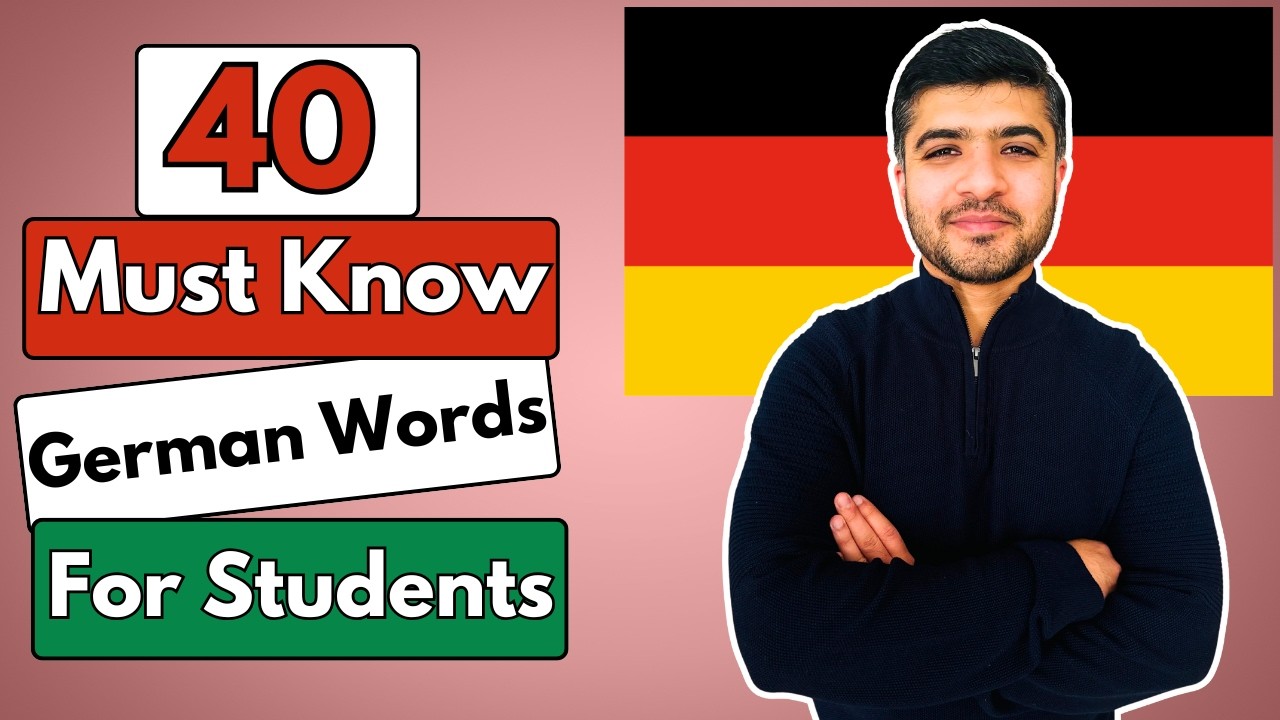40 German Words Every Student Must Know | German Vocabulary | Basic ...