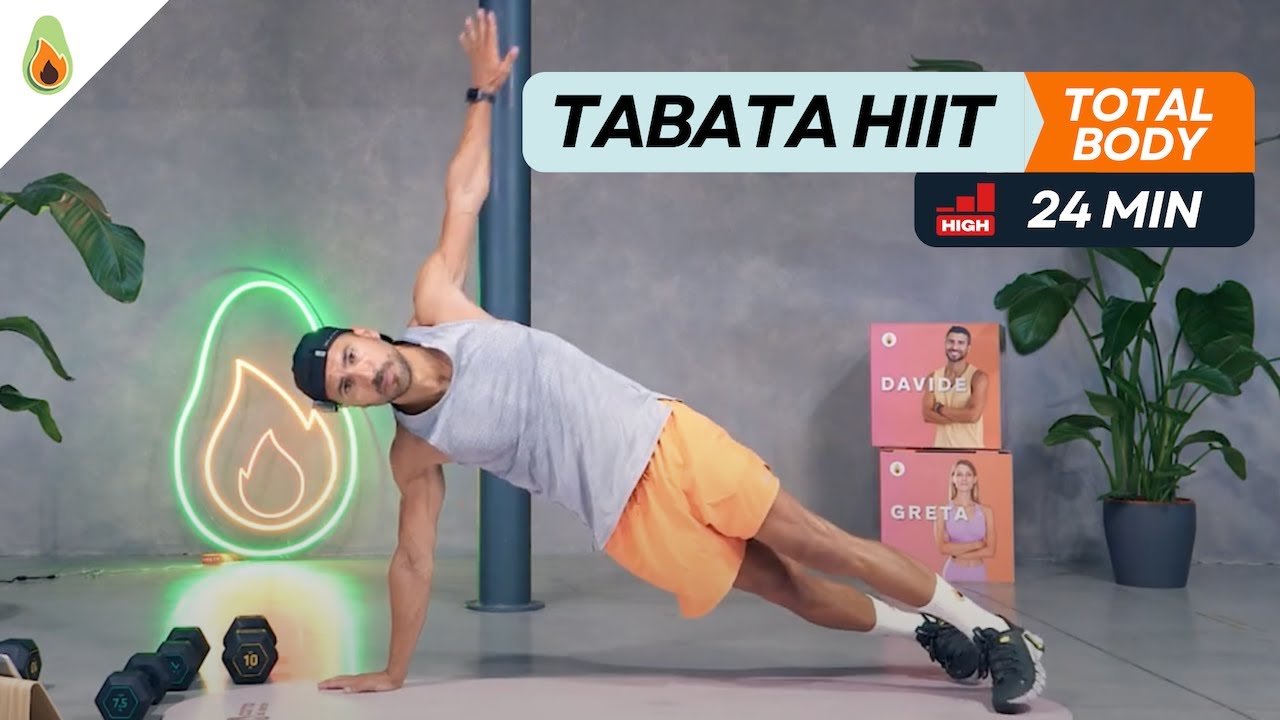 Allenamento HIIT TABATA 20 Minuti - Esercizi con e senza Pesi | Cotto ...